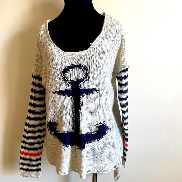 Vintage Havana | Sweaters | Vintage Havana 0 Cotton Anchor Sweater ...